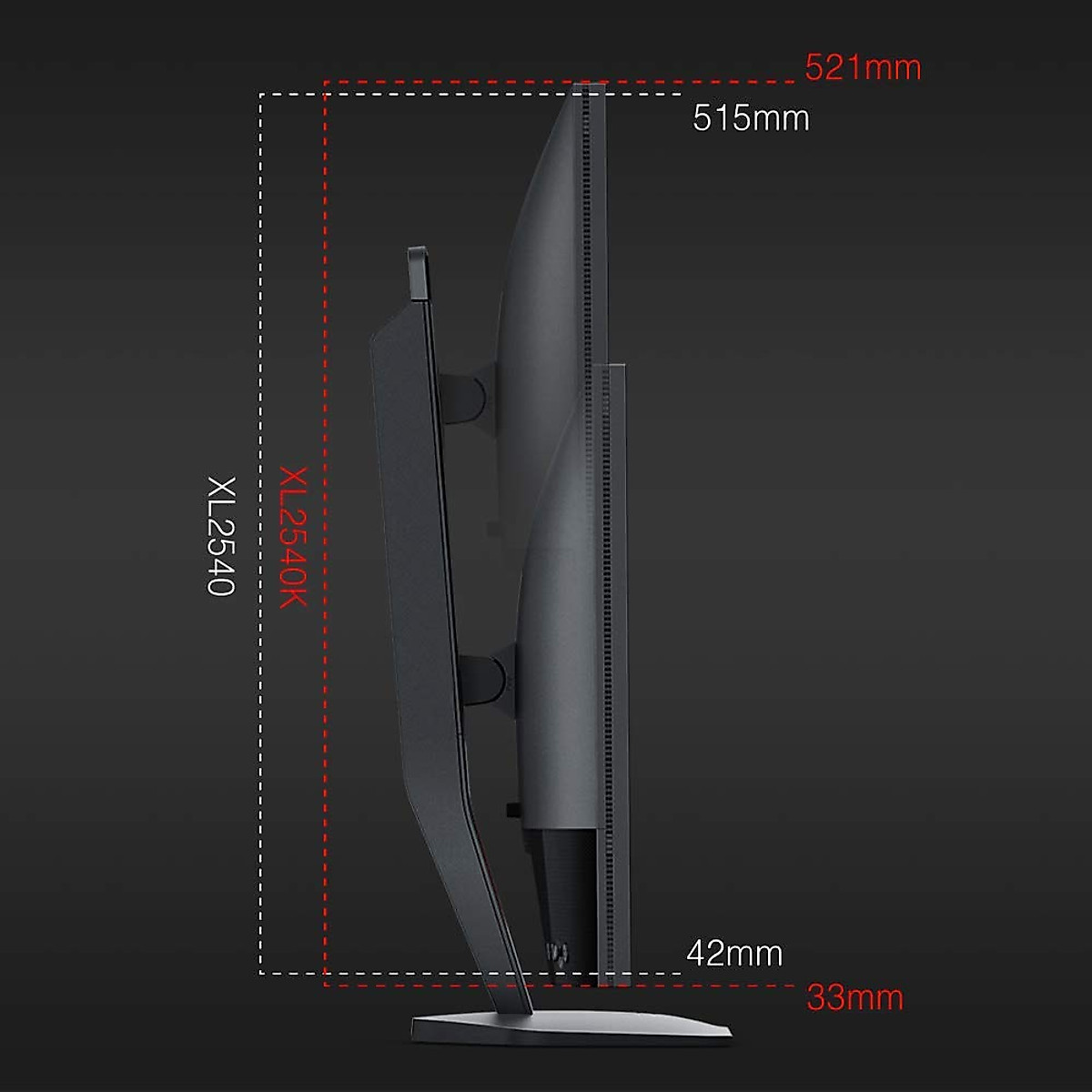 BenQ Zowie XL2540K 24.5 inch 240Hz Gaming Monitor | Smaller Base | Flexible Height & tilt Adjustment | XL Setting to Share | Customizable Quick Menu (Renewed)