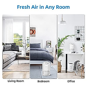 HEPA Air Purifiers for Home Bedroom, Smoke Air Cleaner with Fragrance Sponge, Lock Set, 99.9% Effective, Ultra Quiet HEPA Air Purifiers for Dust, Odor, Pet Dander