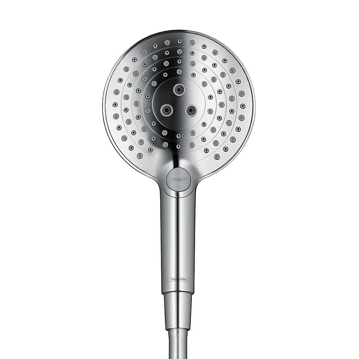 hansgrohe Raindance Select S Low Flow 5-inch Handheld Shower Head Modern 3 -Spray PowderRain, Rain, Whirl 26036001