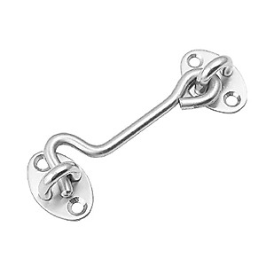 ZSEDP Simple Door and Window Hook Solid Retro Hook Stainless Steel Cabinet Buckle Home Bathroom Latch