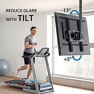 Pipishell Ceiling TV Mount for Most 26-55 Inch LCD LED OLED QLED 4K TVs, Hanging TV Monitor Ceiling Mount Bracket Height Adjustable Tilt Swivel Holds up to 60lbs Max VESA 400X400mm