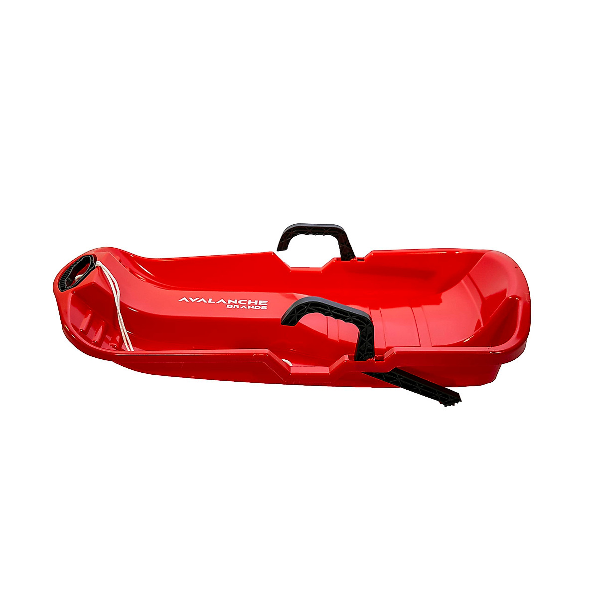 Avalanche Brands | Downhill Kids Snow Sled with Brakes | Red | Safe for All Ages
