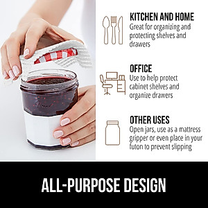 Gorilla Grip Drawer Liner and Mattress Gripper, Drawer Liner Size 12 in x 20 FT in White, Non Adhesive, Mattress Gripper Size Queen, Slip Resistant, Easy Trim, 2 Item Bundle