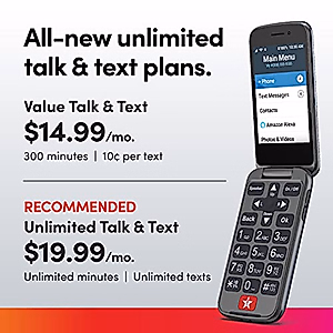 Jitterbug Flip2 Cell Phone for Seniors Red