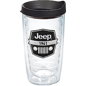 Tervis Jeep Made in USA Double Walled Insulated Tumbler Travel Cup Keeps Drinks Cold & Hot, 16oz, Logo