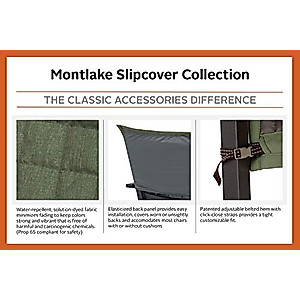 Classic Accessories Montlake Water-Resistant 80 Inch Patio Chaise Lounge Slipcover, Heather Fern, Patio Furniture Covers