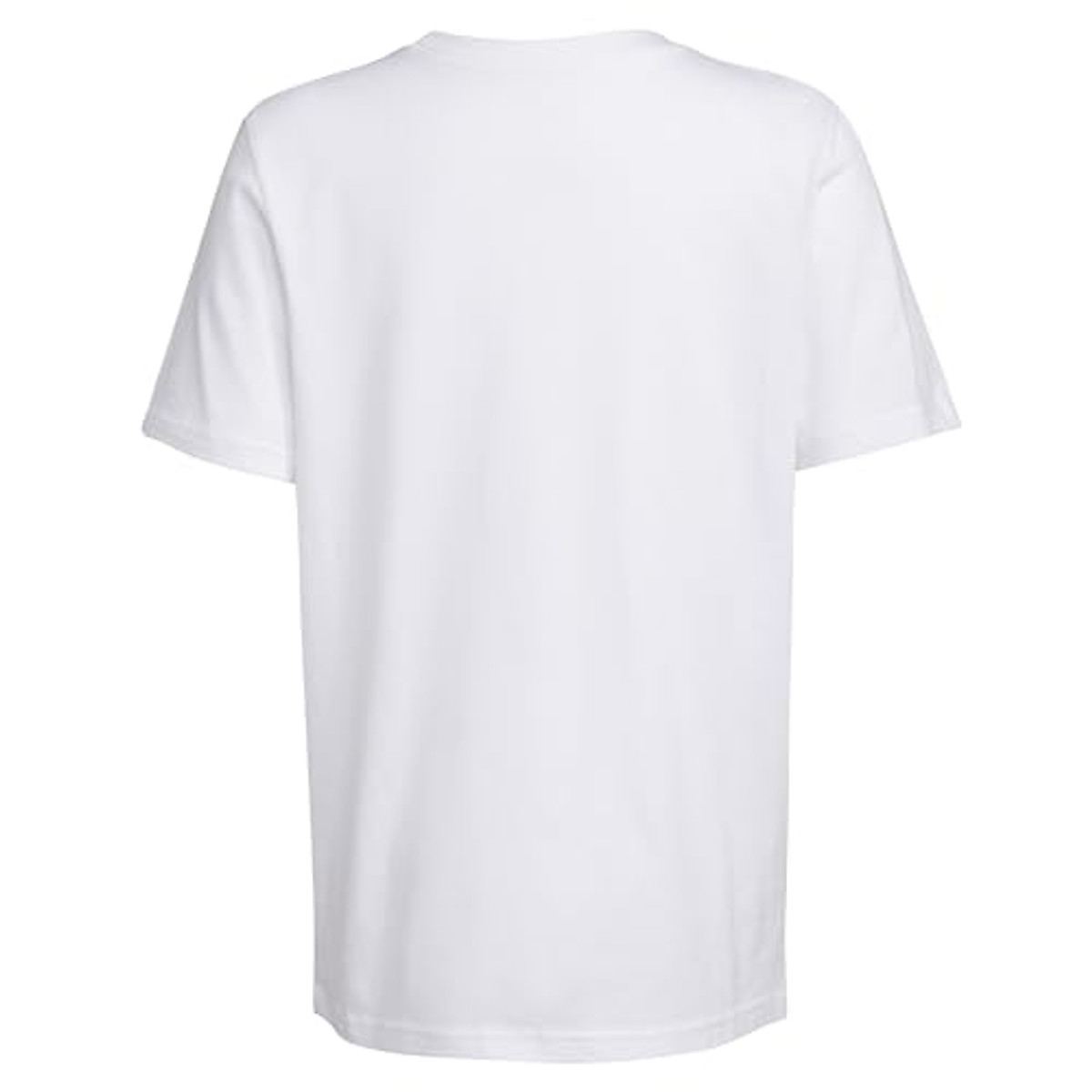 adidas Boys' Big Short Sleeve Cotton Blocked BoS Logo T-Shirt, White, M(10/12)