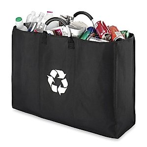Whitmor Aluminum Handle Triple Recycle Sorter Black