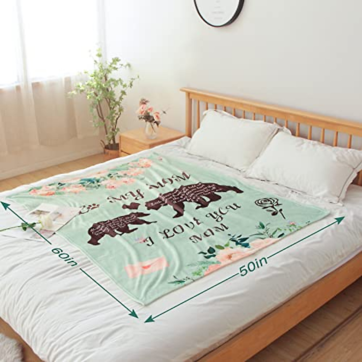 ZKA Mothers Day Birthday Gifts for Mom,Gifts for Mom, Birthday Gifts for Mom, Valentine's Day Gifts for Mom, Christmas Mom Blanket Gifts from Daughter Son, Present for Mom Throw Blanket