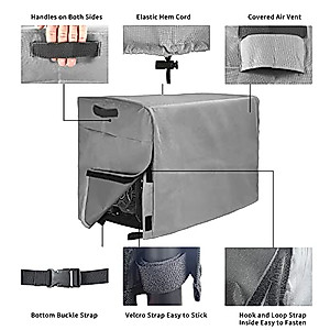 Jorohiker Generator Cover Waterproof 32 x 24 x 24 inch, Heavy Duty Thicken 600D Polyester Universal Generator Cover for Portable Generators 7000-10000 Watt, Gray