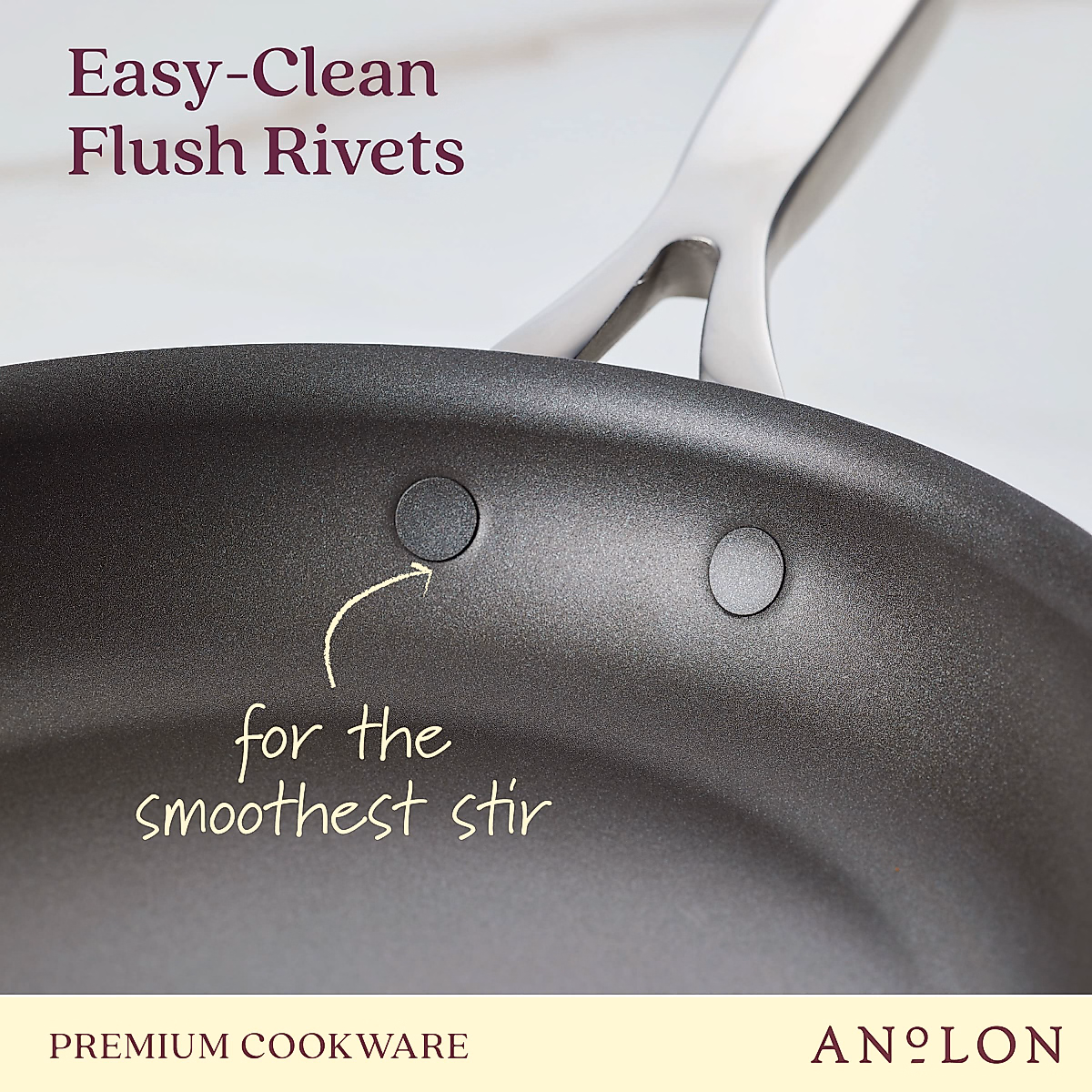 Anolon Ascend Hard Anodized Nonstick Frying Pan/Skillet - Good for All Stovetops (Gas, Glass Top, Electric & Induction), Dishwasher & Oven Safe with Stainless Steel Handle,10 Inch - Bronze