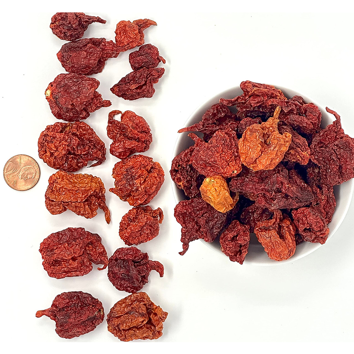 G GT LEAF Carolina Reaper Chili Pepper, Whole Dried (8 Minimum, plus Bonus Peppers)
