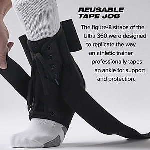 Ultra 360® Lace-Up Adjustable Ankle Brace – For Ankle Stabilization, Adjustable Compression