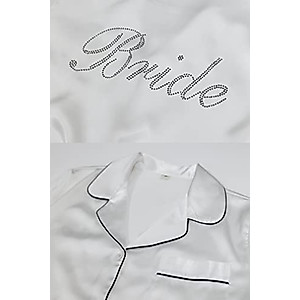 Bride Pajama Set Bride PJs Pajamas for Women Silk Pajamas for Women Bridal Shower Gift Sexy Pajamas for Women Pjs for Women Short Set Pajama Sets Sleepwear for Women Womens Pajama Set Satin Pajamas