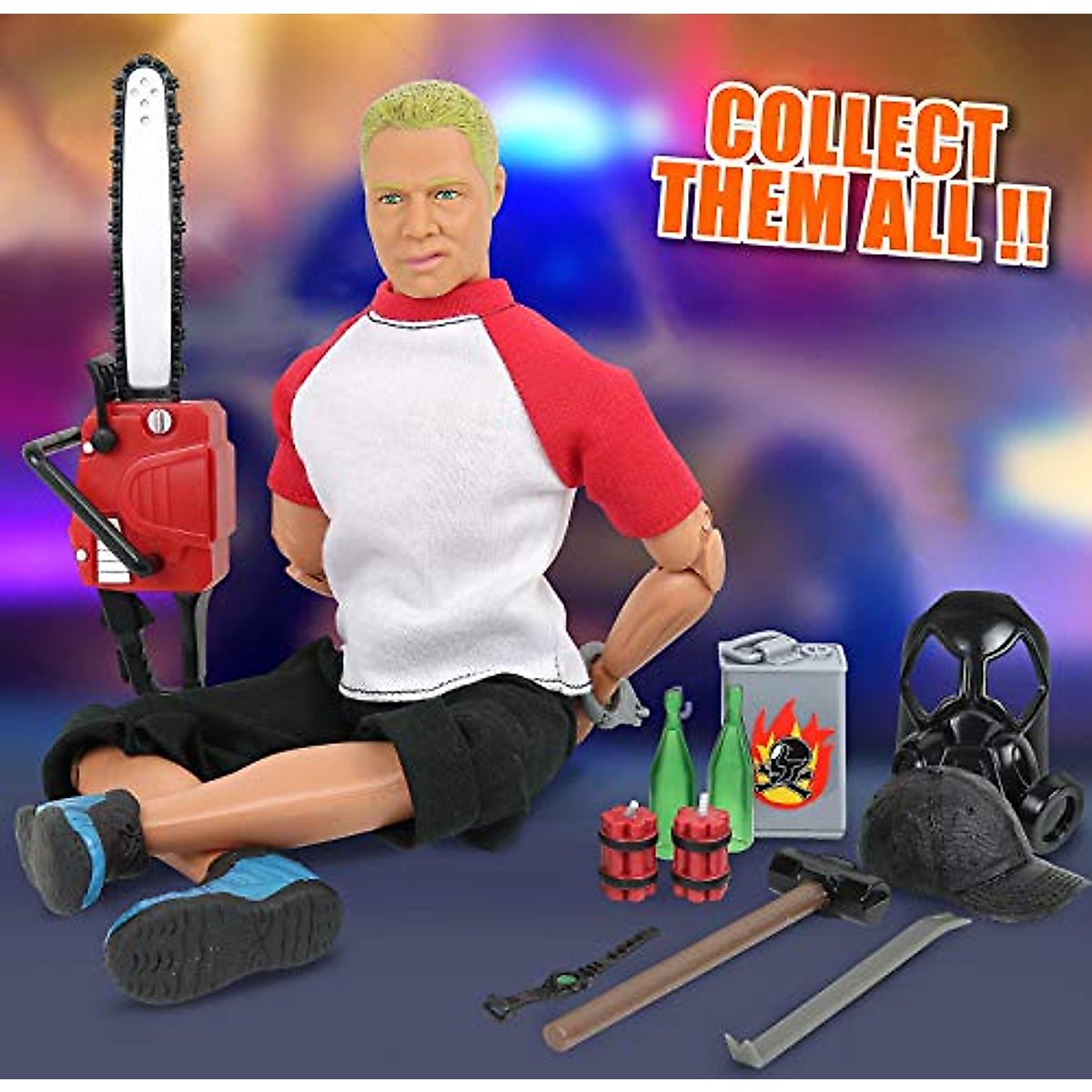 Click N' Play 12 inch Enemy Commando Action Figure with Tools & Accessories 12 pieces Play Set