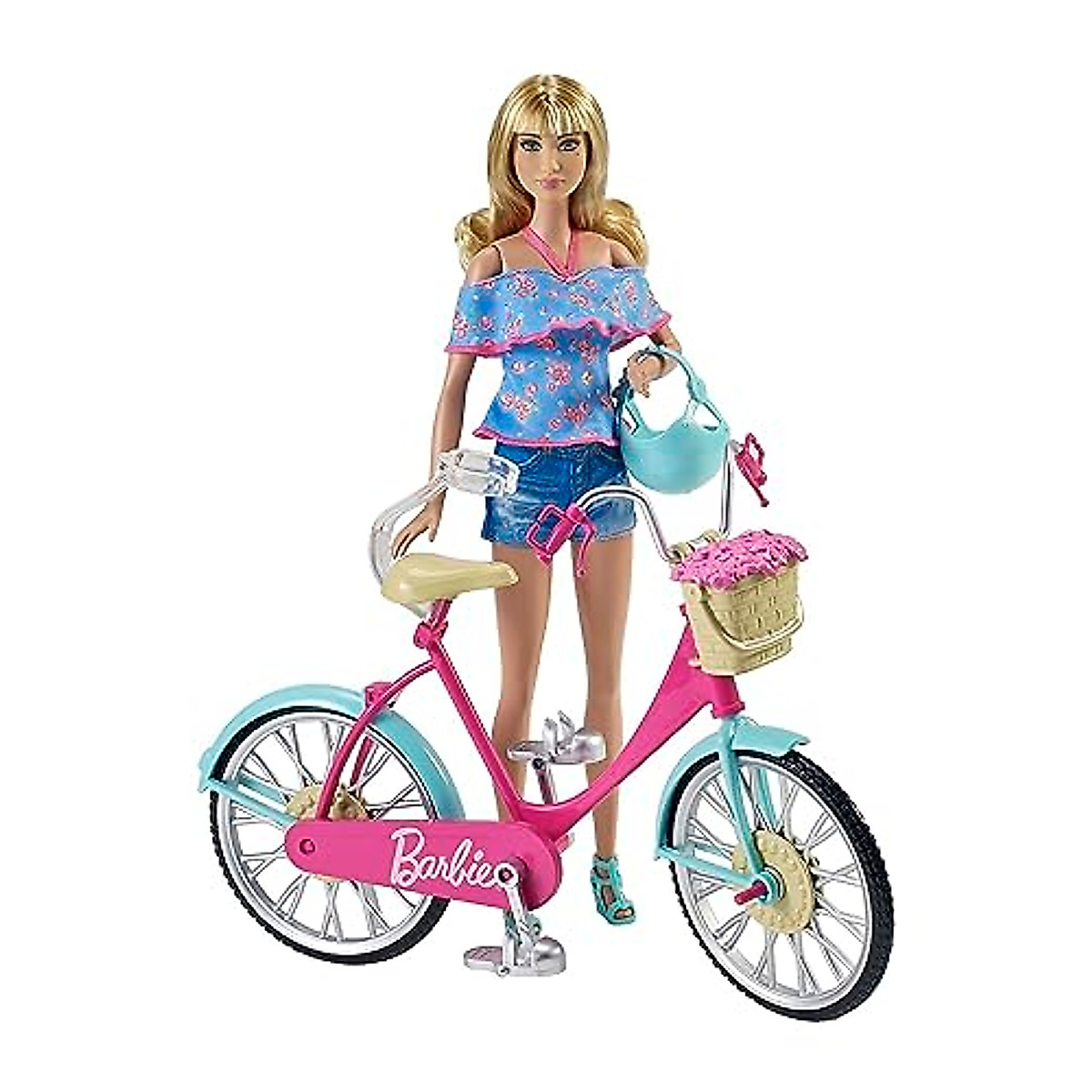 Barbie Bicycle with Basket of Flowers