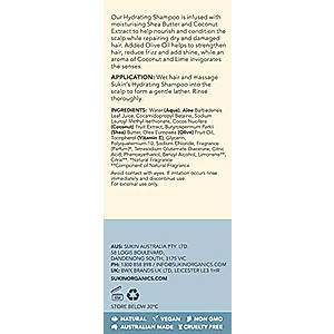 Sukin Haircare Hydrating Shampoo, 33.82 Ounce