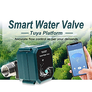 Smart Water Valve WIFI Remote Control Faucet Timer for Hose Compatible with Alexa, Google Home and Siri (WIFI, DN15(1/2"))