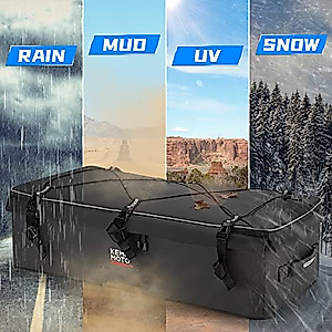 KEMIMOTO ATV Gear Bag for Front Rear Rack, ATV Storage Bags Water-Resistant Adjustable Divider Board Additional Cooler, Rack Bag for Four Wheeler ATV UTV,Black