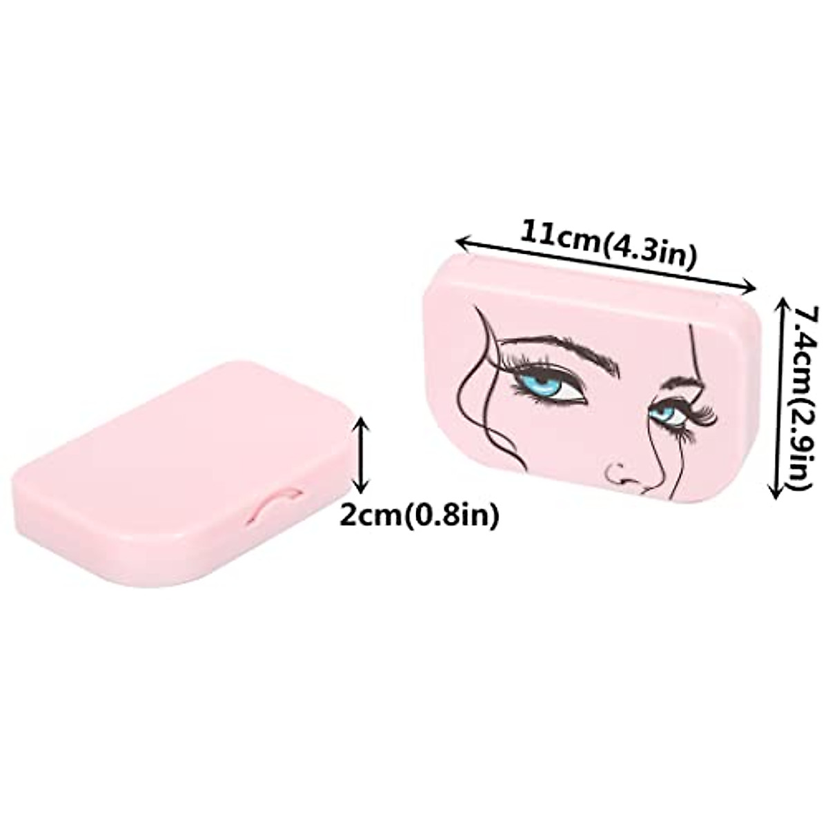 False Eyelash Case Lash Case Organizer Lash Container Box Empty Cosmetic Case Magnetic Eyelashes Storage Box with Mirror , Eyelashes Packaging Travel Storage Box Eyelash Bag(Light Pink)