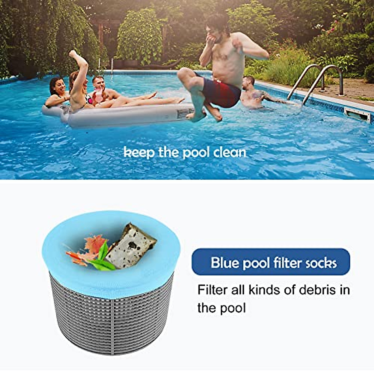 YZNlife Pool Skimmer Socks, 50 PCS Swimming Pool Socks for Filter ...