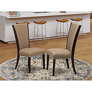 East West Furniture VEP3T47 Dining Chairs, Regular