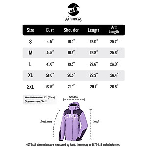 SaphiRose Womens Waterproof Rain jacket Lightweight Active Outdoor Raincoat with Removable Hood (Purple,Large)