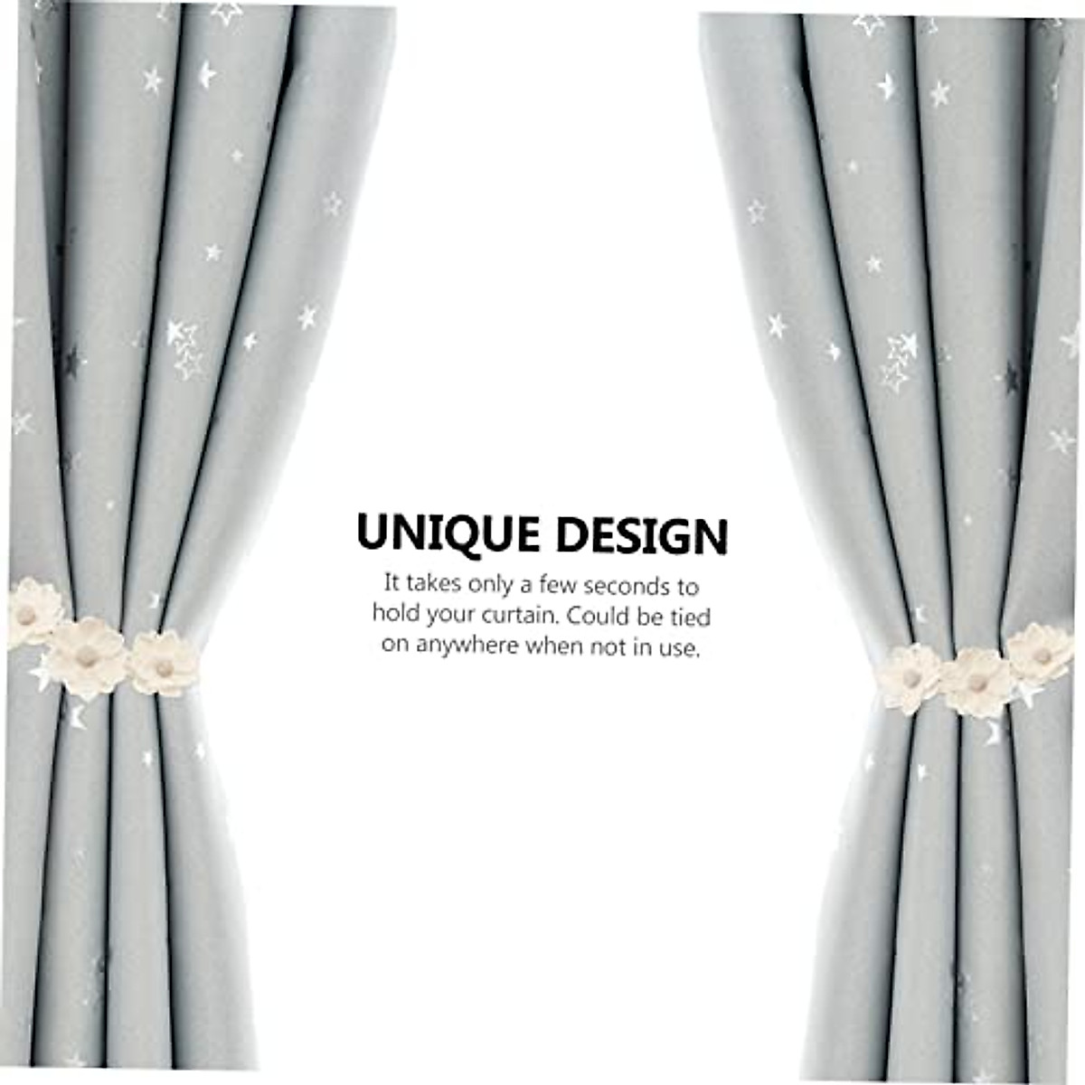 Uonlytech Flower Magnet Buckle Decked Accessories Elegant Flower Curtain Tieback Tie Backs Curtains Curtain Fixator Curtain Tiebacks for Draperies Magnetic Tiebacks Holdbacks Fashion Tie