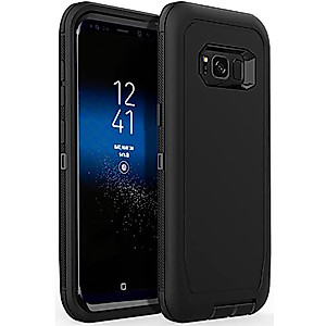 Guirble Case for Samsung Galaxy S8 Plus,Dustproof Shockproof Phone Case Samsung Galaxy S8 Plus Case,Heavy Duty Protective Samsung S8 Plus Case,Galaxy S8 Plus Case 6.2 Inch(Black)