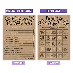 40 Rustic Funny Bridal Shower Games 20 Guests - Wedding Games For Bridal Shower Games For Guests, Couples Wedding Shower Games For Couples, Games For Bridal Shower Bingo Game, Bridal Party Games