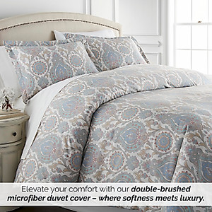 Southshore Fine Living, Inc. Oversized King/California King Duvet Cover Set Soft Premium Bedding with Zipper Closure Includes 1 Duvet Cover and 2 Pillow Shams, Machine Washable, Aqua