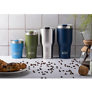 Beast 40 oz Tumbler Stainless Steel Vacuum Insulated Coffee Ice Cup Double Wall Travel Flask (Army Green)