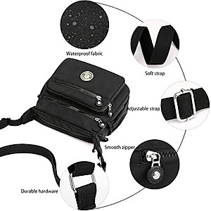 LassZone Women's Shoulder Bags Multi-Pocket Casual Crossbody Bag Handbags Waterproof Nylon Messenger Travel Bags Ladies Tote