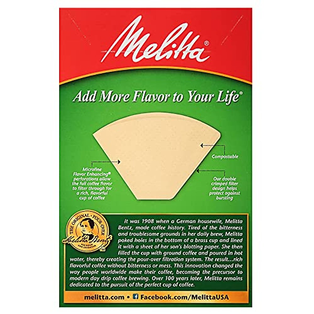Melitta Cone Coffee Filters with Measure Markings No. 4 White 40 Count Pack of 2 (80 Filters Total)