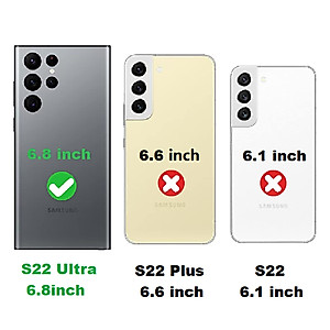 Jaorty for Samsung Galaxy S22 Ultra 5G Phone Case for Women with Card Holder,Galaxy S22 Ultra Case Wallet Crossbody Lanyard with Strap,Credit Card Slots Kickstand Case with Ring Holder,6.8",Burgundy