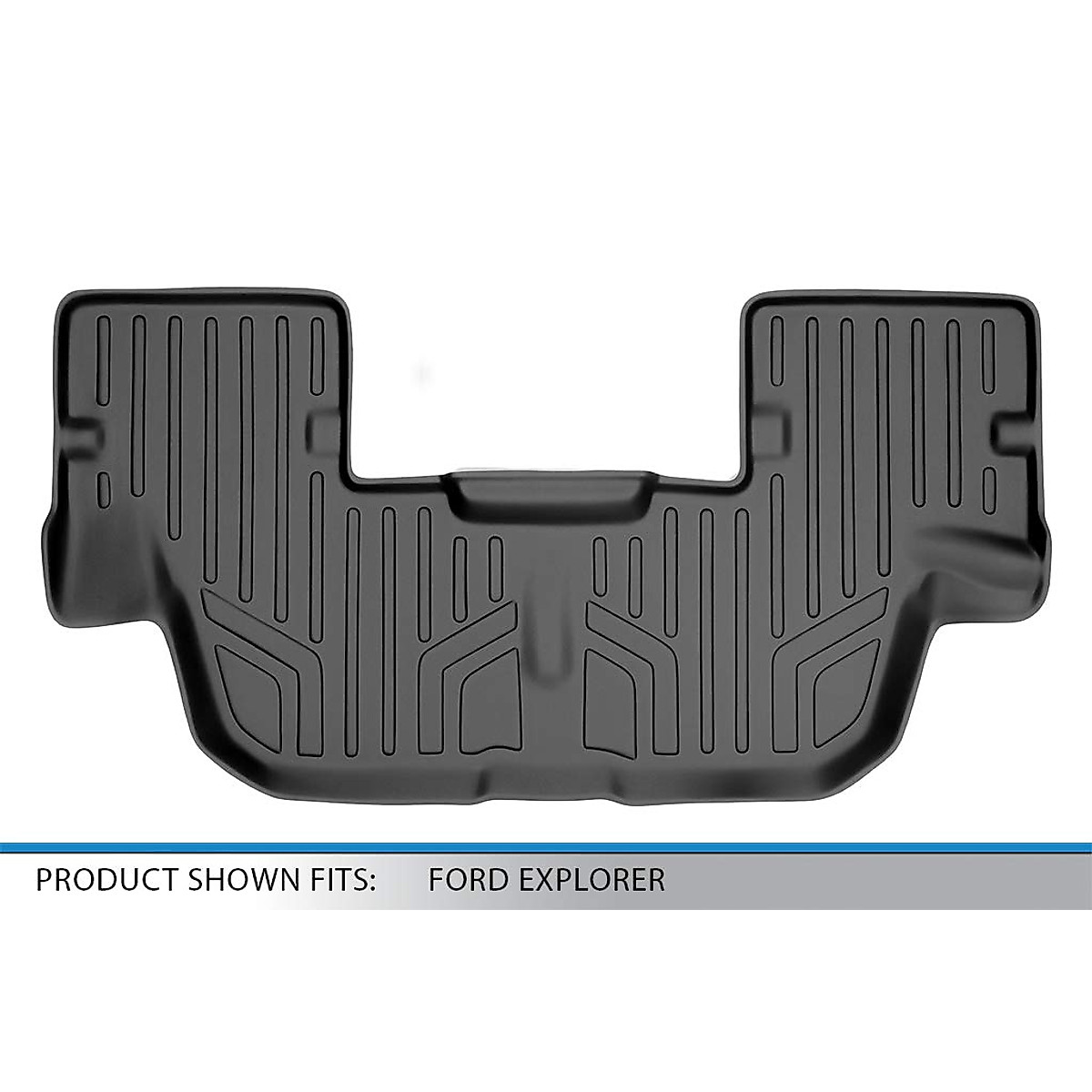 MAXLINER All Weather Custom Fit 3rd Row Black Floor Mat Liner Set Compatible With 2011-2019 Ford Explorer