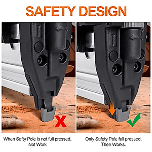 21V Cordless Brad Nailer, 18 Gauge 2 in 1 Nail Gun/Stapler Gun Battery Powered with 2.0Ah Battery, Fast Charger, 2000 Nails & Staples, Earplugs, Electric Staple Gun for Furniture Woodworking