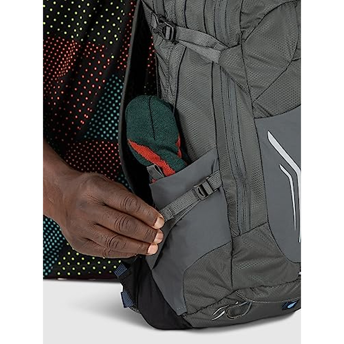 Osprey Syncro 12L Men's Hiking Backpack with Hydraulics Reservoir, Coal Grey, One Size