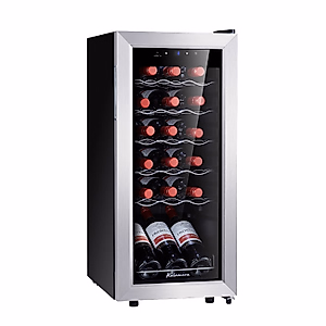 Kalamera KRC-18SS Freestanding Wine Cellars, Black