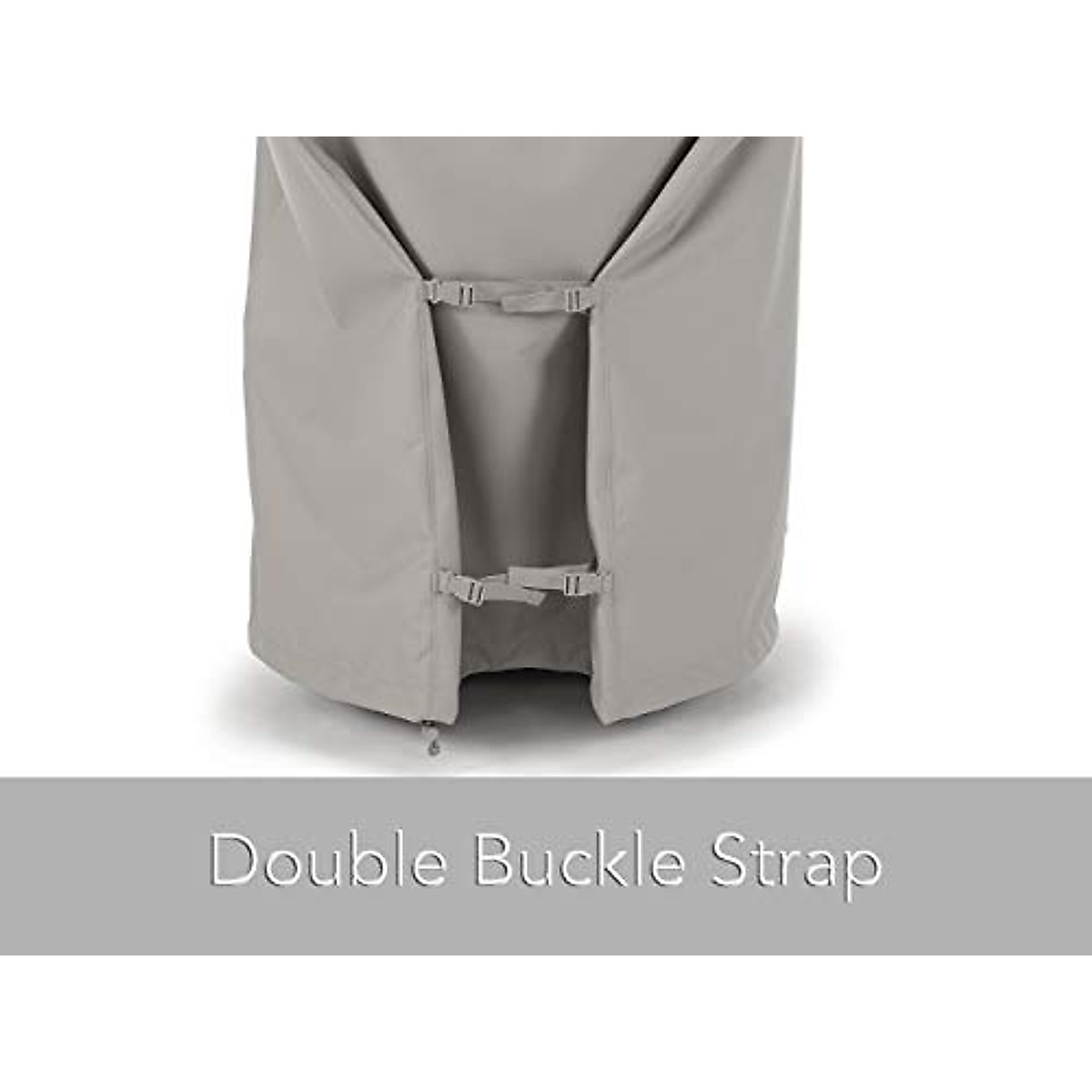 Covermates Grill Cover - Heavy-Duty Polyester, Weather Resistant, Drawcord Hem, Grill and Heating-Ripstop Grey