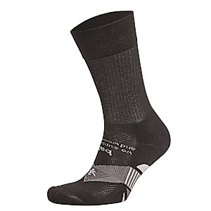 Balega Enduro Physical Trainer Arch Support Performance Crew Athletic Running Socks for Men and Women (1 Pair), Black, Small