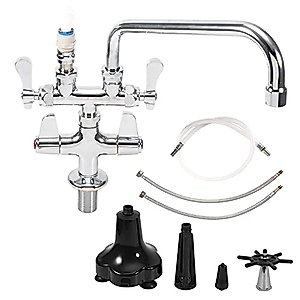 Upgrade Your Bar Supplies with our Commercial Cup Rinser Washer & Dual Temperature Faucet - Perfect Coffee Shop Equipment for Quick and Easy Cleaning
