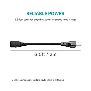 3 Prong AC TV Power Cord Cable for Panasonic Plasma TV, Panasonic Viera TV, LG TV, 3D Printer Computers, TVs, Monitors & More Charger Replacement Power Cable