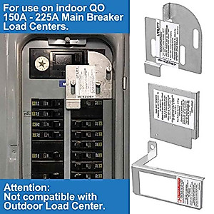 Generator Interlock Kit Compatible with Square D Electric QOCGK2C QO Cover Generator and QOM2 Frame Size Main Breaker