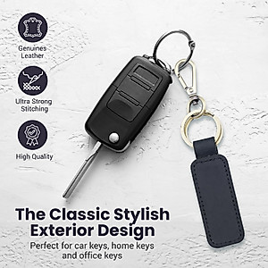 Personalized Leather Keychain, Custom Leather Key chain, Handmade Laser Engraved key holder, Name Keytag Gift for Men & Women