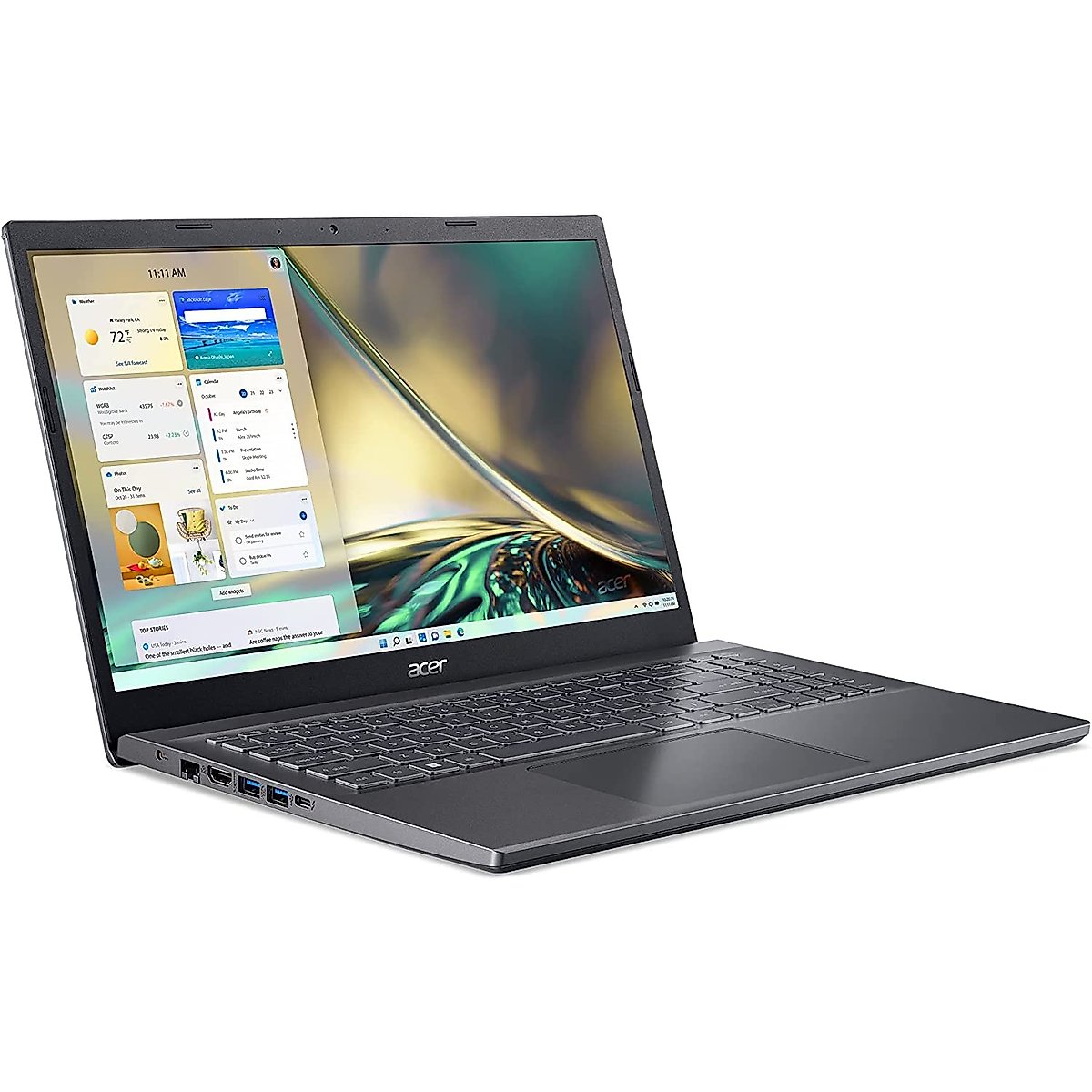 acer 2024 Aspire 5 15.6" FHD IPS Laptop PC 10-Core 12th Intel Core i5-1235U Iris Xe Graphics 16GB DDR4 256GB NVMe SSD WiFi AX RJ-45 BT HDMI Webcam Thunderbolt 4 Backlit KB Windows 11 Pro w/RE USB