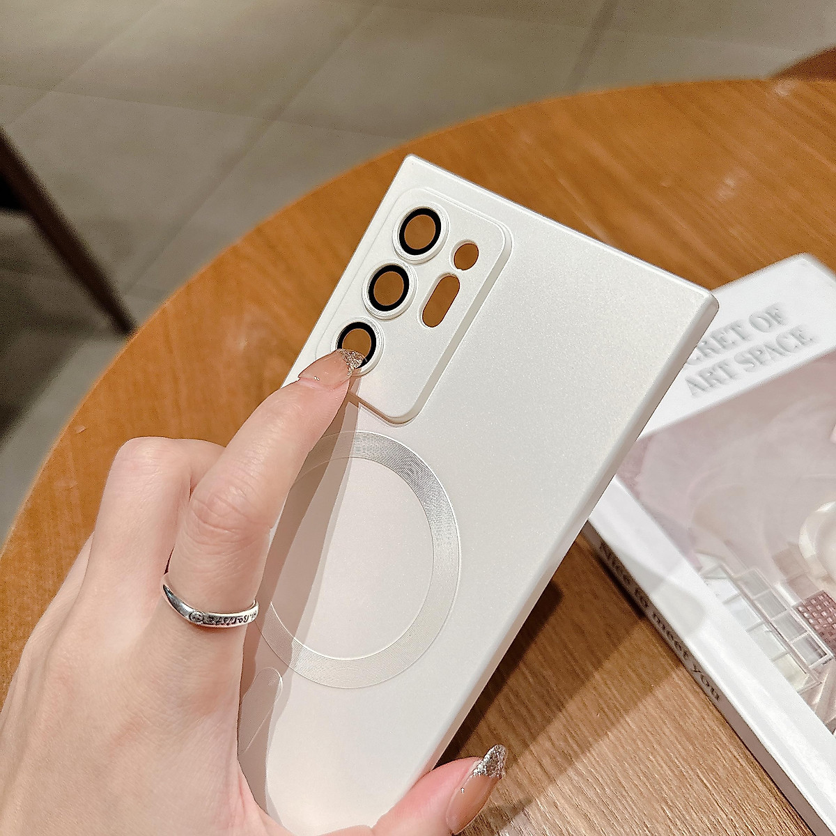 phylla for Samsung Galaxy Note 20 Ultra Phone case [Compatible with MagSafe] [Full Camera Protection Slim] Luxury Magnetic Solid Color Cover Soft Silicone Bumper for Note 20 Ultra 5g 6.9" (Black)