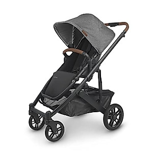 Cruz V2 Stroller - Greyson (Charcoal Melange/Carbon/Saddle Leather) + MESA V2 Infant Car Seat - Jake (Charcoal)