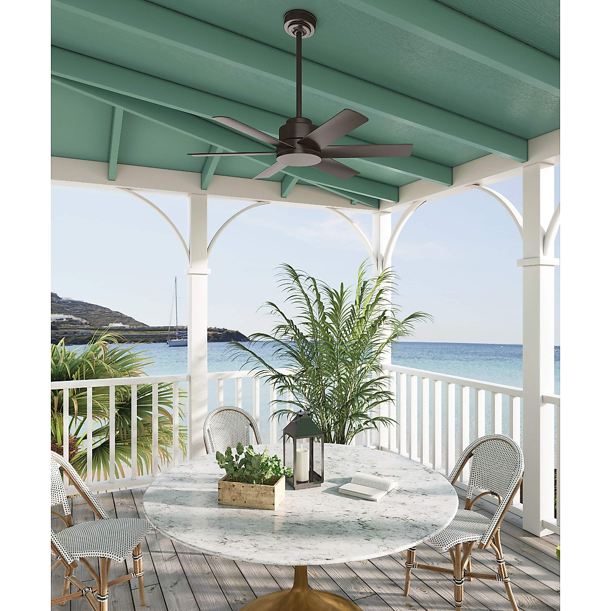 Hunter Fan Company, 51114, 44 inch Kennicott Premier Bronze Indoor / Outdoor Ceiling Fan and Wall Control