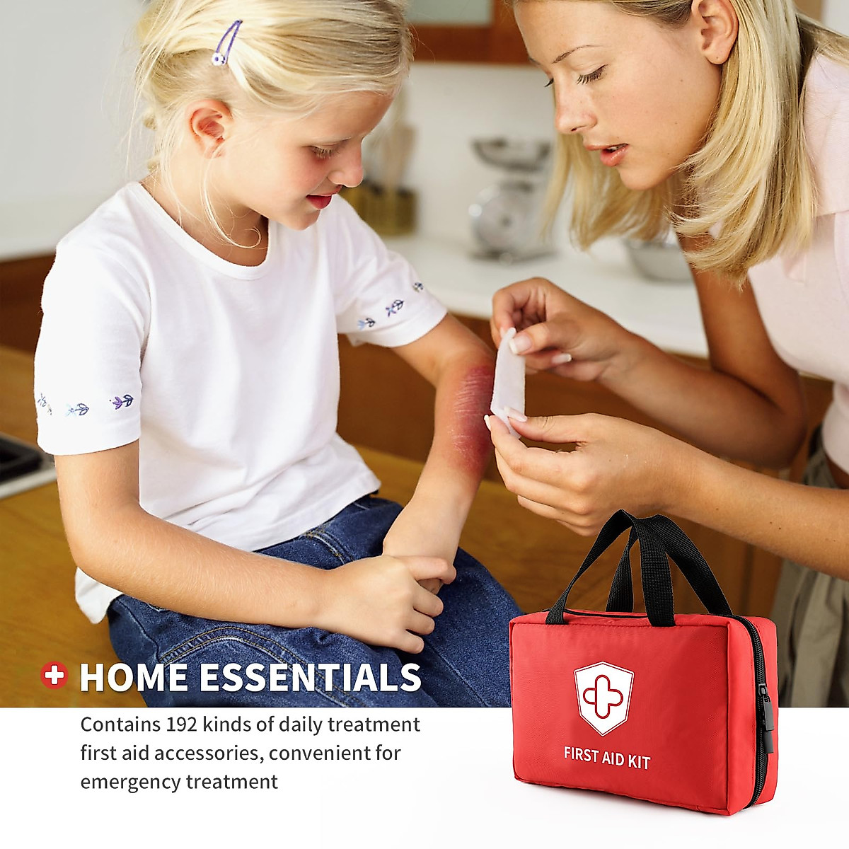 Kitgo First Aid Kit with Hospital Grade Medical Supplies Gift for Dad Husband Great for Home, Outdoors, Office, Car, Travel, Camping, Hiking, Boating, Every Emergencies 220 Piece